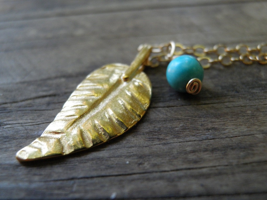 LONG Gold Necklace Gold Small Leaf Necklace Leaf Jewelry | Etsy