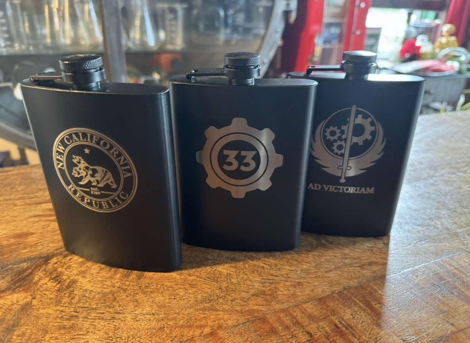 FALLOUT Inspired Black Metal 8 Oz. Flasks. - Etsy
