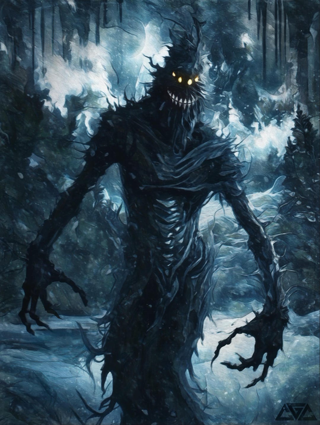 Dark Winter Tree Demon Ent Treefolk - Etsy