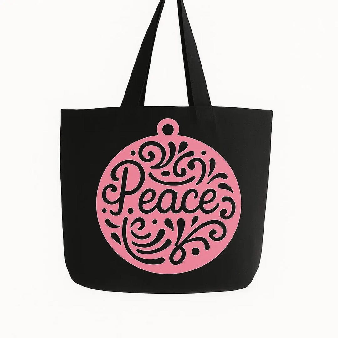 Eco-friendly Peace Symbol Ornament Storage Tote - Etsy