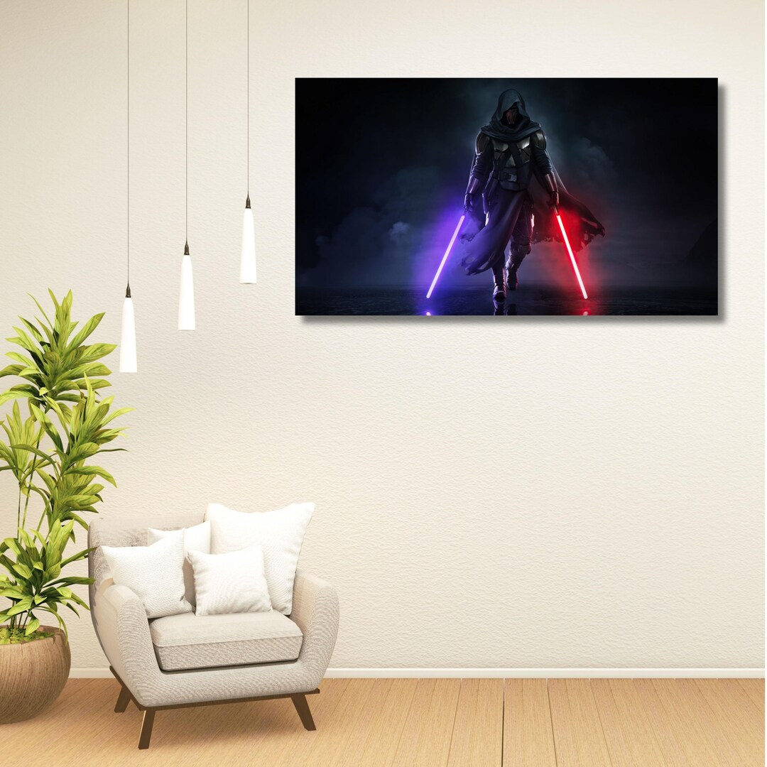 Darth Raven Lightsaber Poster Hand Made Ready to Hang Custom Design ...