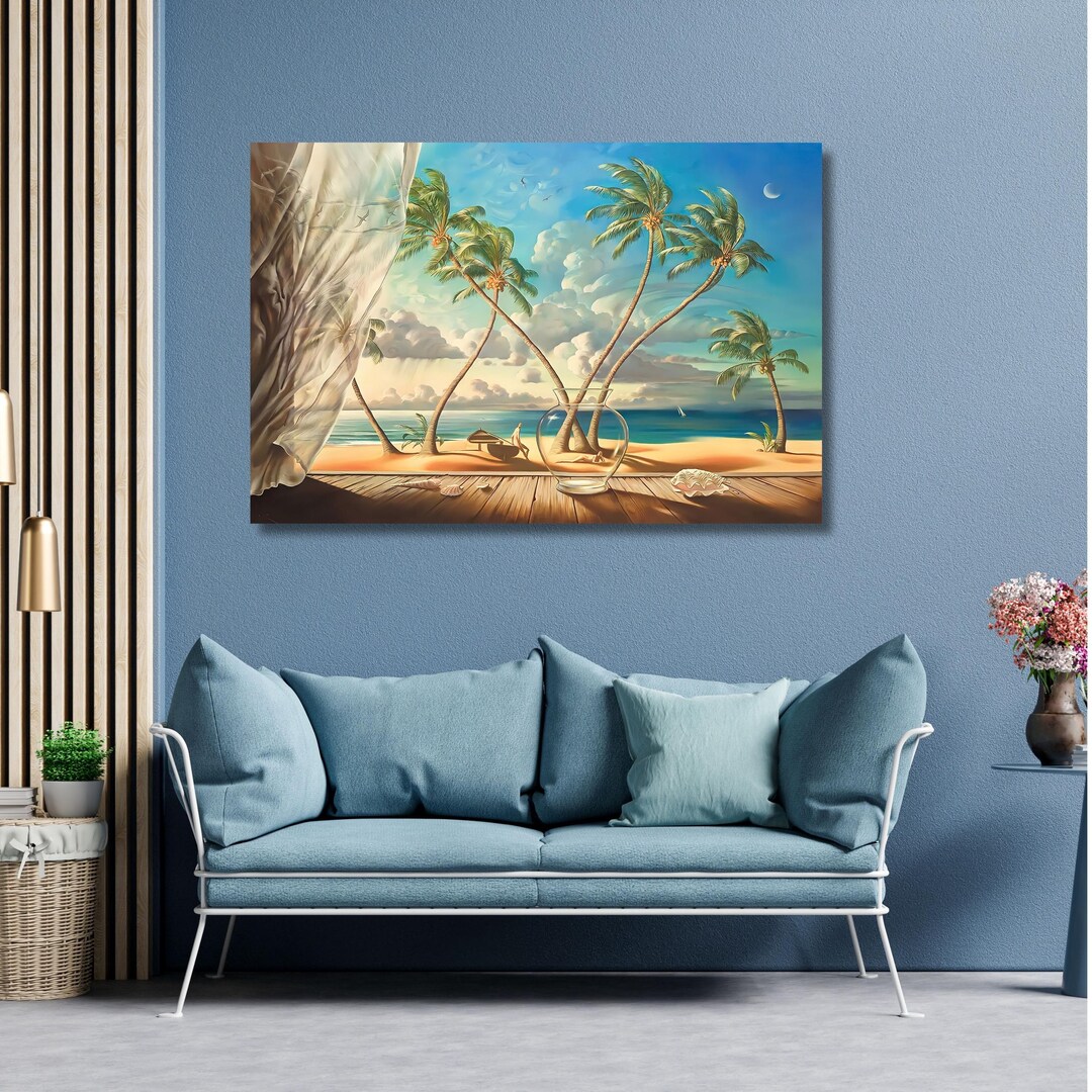 Vladimir Kush Ocean Breeze Canvas Poster, Vladimir Kush Beach Landscape ...