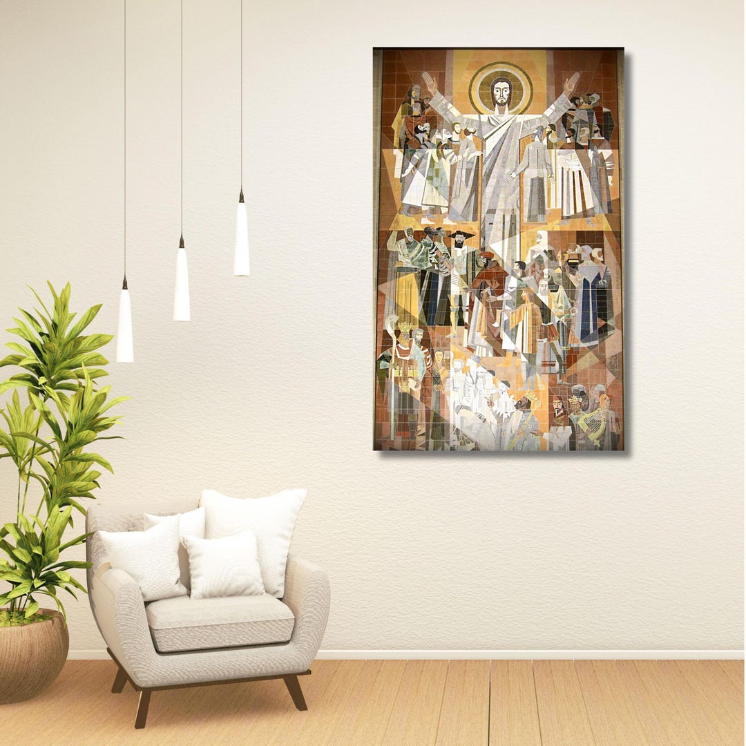 Touchdown Jesus Poster Print Art,touchdown Jesus Canvas Wall Art,notre ...