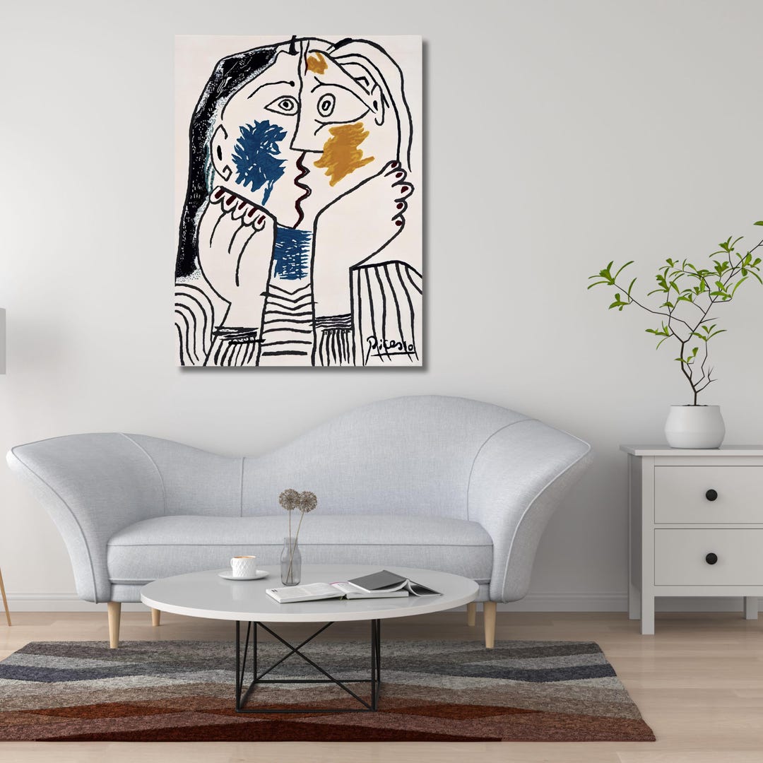 Pablo Picasso the Kiss Poster Print Canvas Wall Art,pablo Picasso the ...
