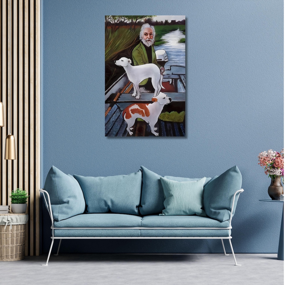 Goodfellas Old Man and Dogs Painting Poster, Good Fellas Poster Print ...