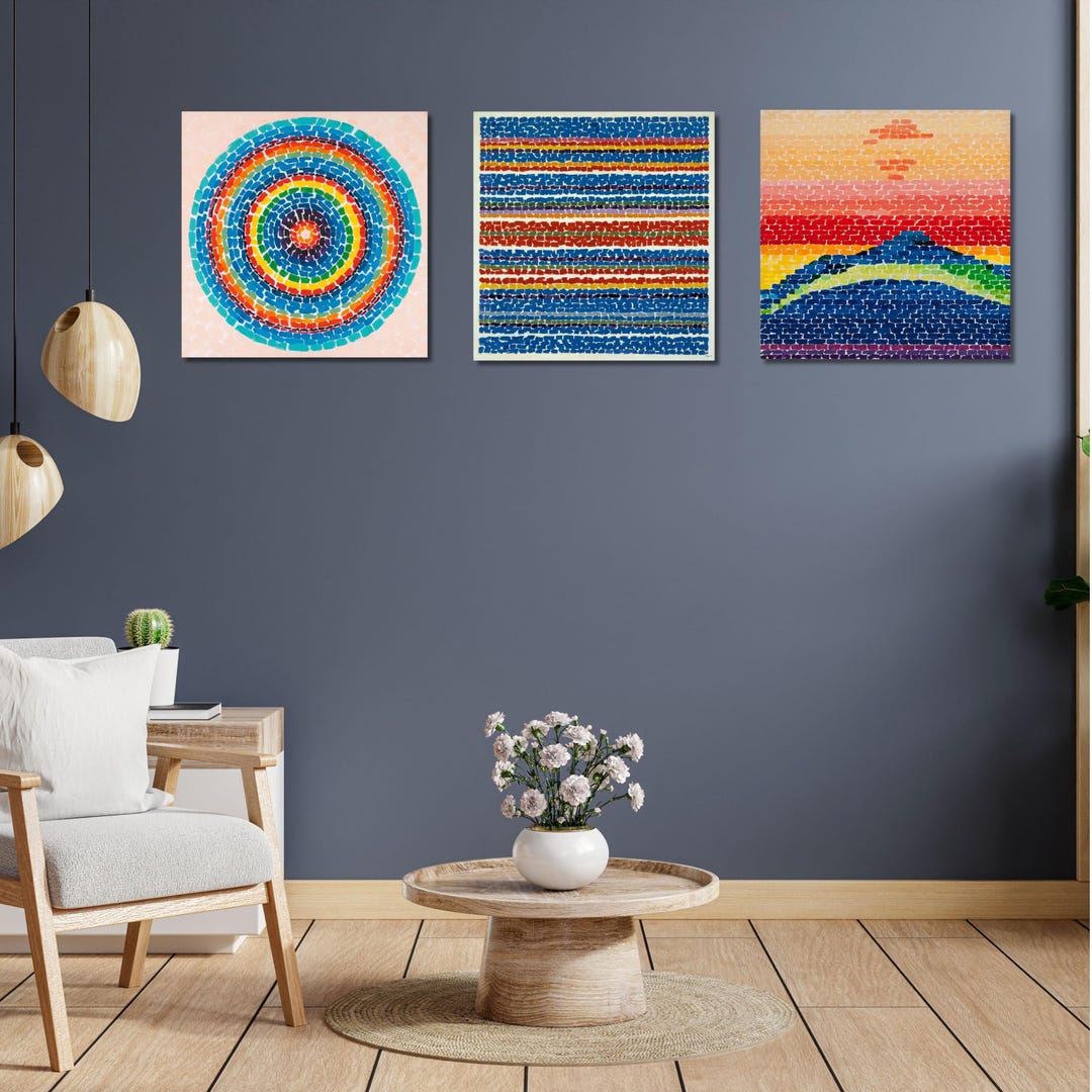 Alma Thomas Abstract Canvas Art Prints, Set of 3, Nursery Wall Decor - Etsy