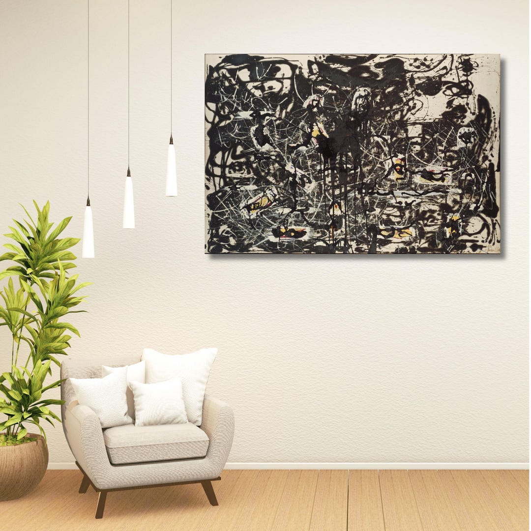 Jackson Pollock Yellow Islands Canvas Wall Art Print,abstract Wall Art ...