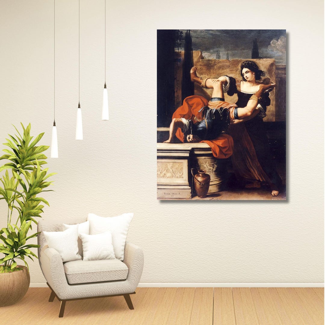 Elisabetta Sirani Timoclea Killing Her Rapist Canvas, Elisabetta Sirani ...