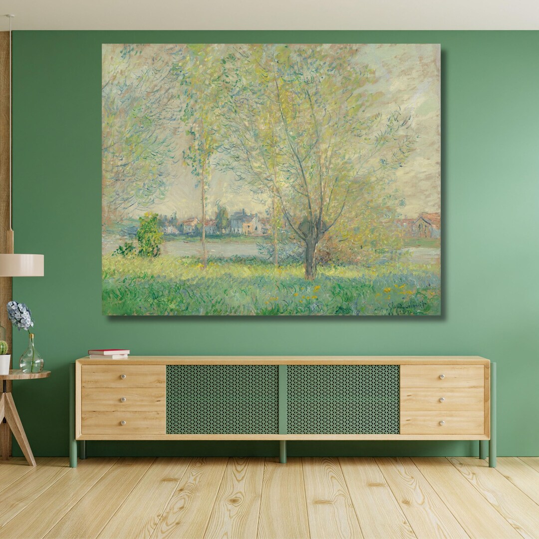 Claude Monet : Willows of Vetheuil (1880) Print,exhibition Poster,art ...