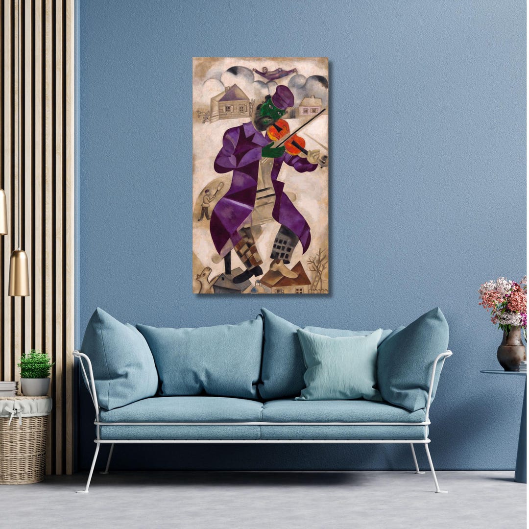 The Green Violinist by Marc Chagall Canvas Wall Art Design,poster Print ...