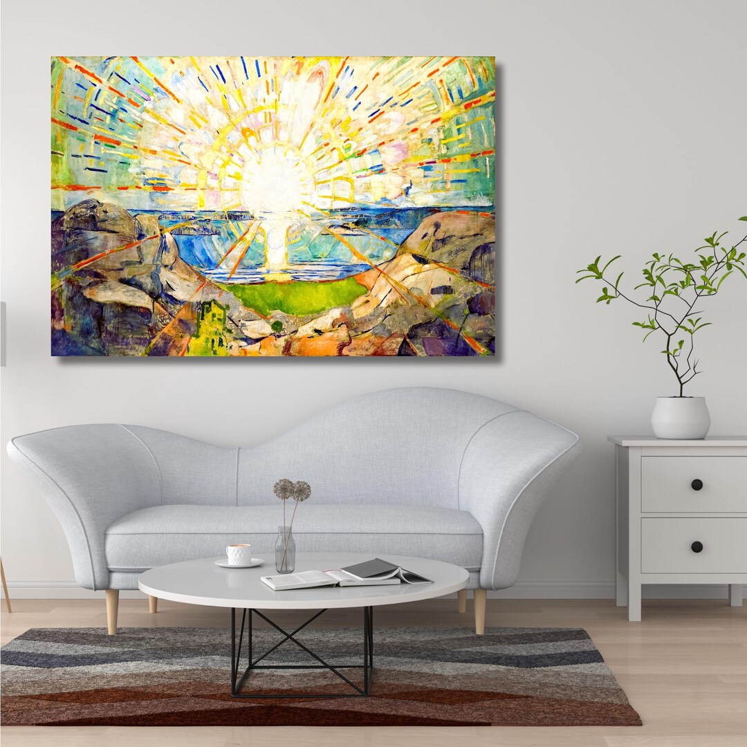 Edvard Munch 'the Sun' Canvas Print, Expressionism Wall Art - Etsy