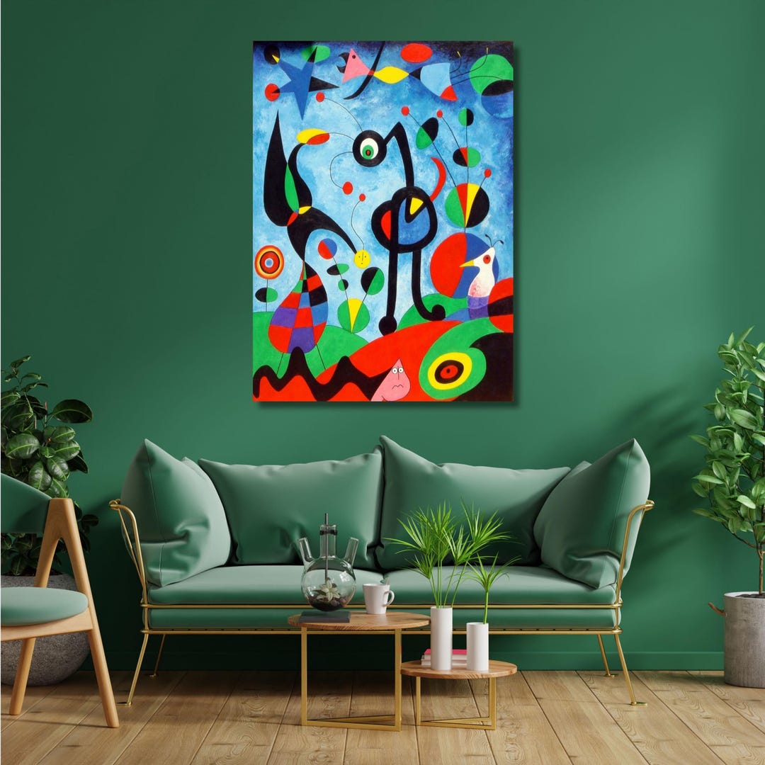 Joan Miro Poster,joan Miró the Garden 1925 Canvas, Joan Miro Exhibition ...