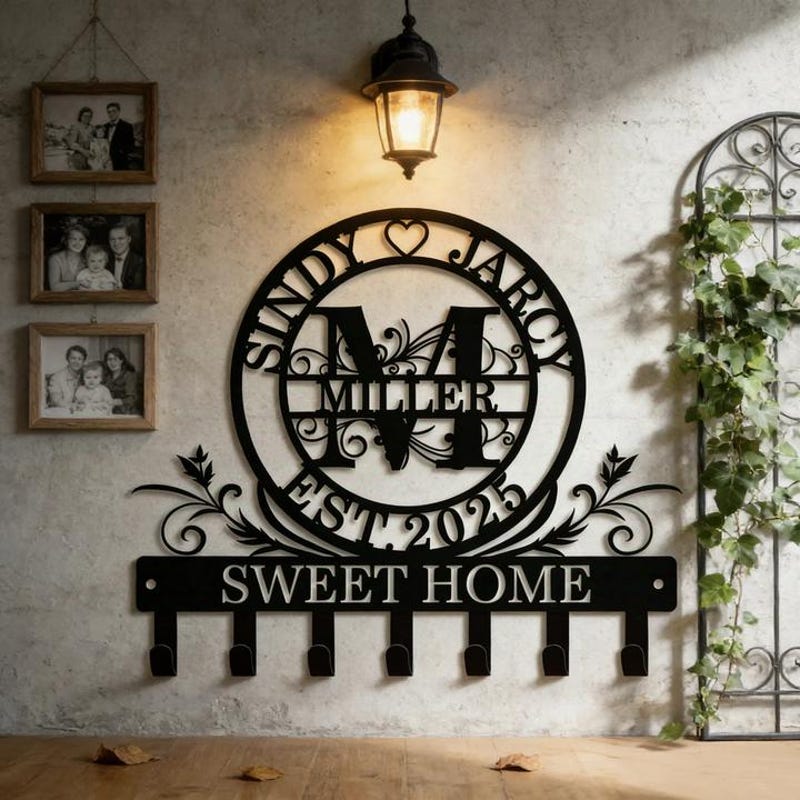 Family Key Holder 7 Hooks - Etsy