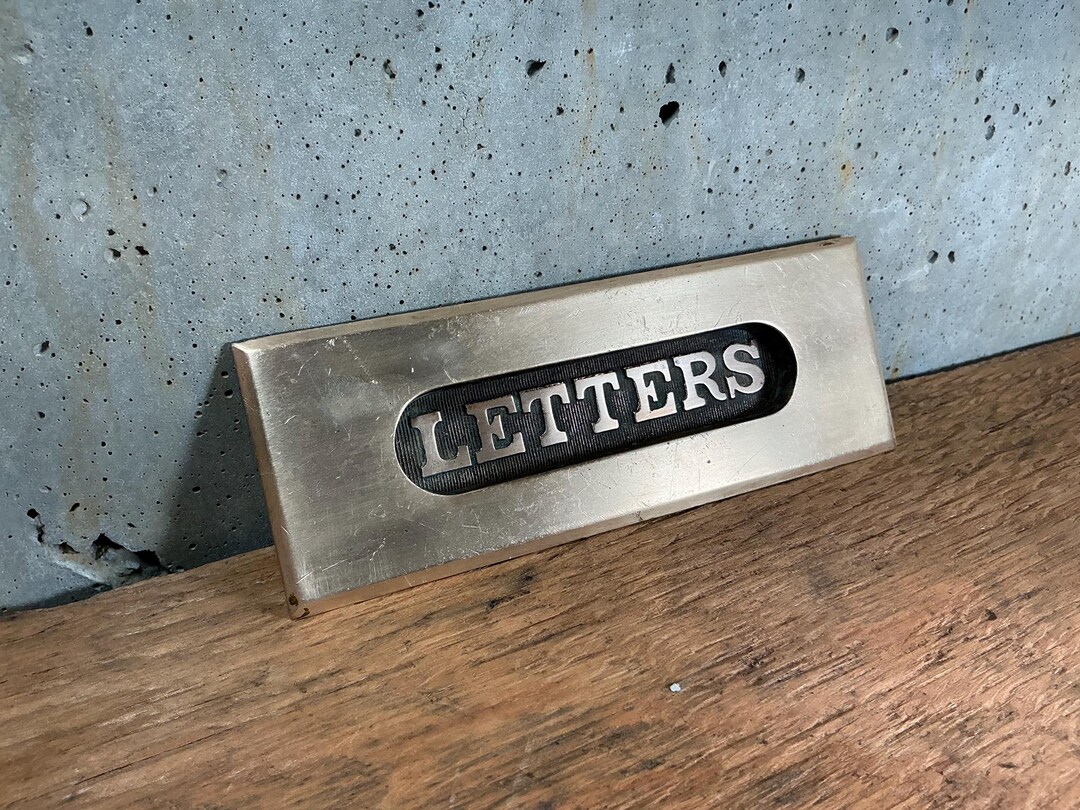 Vintage High End Art Deco Solid Bronze Mail Slot Cover - Etsy