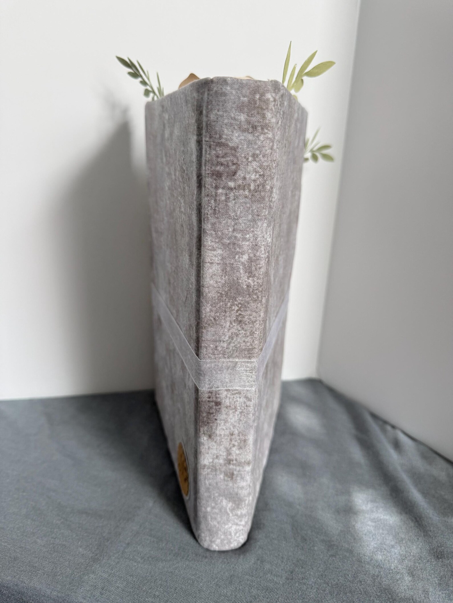 Folded Book Vase With Blue & Tan Paper Flowers – Handmade Book Art ...