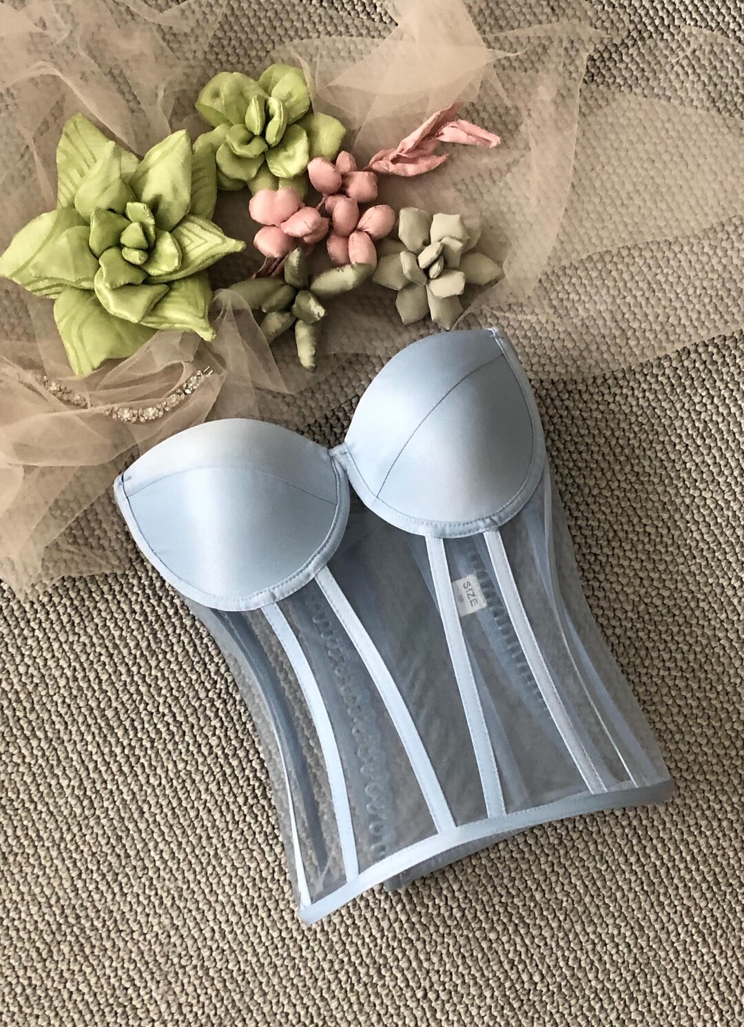 Corsets/ Transparent / Baby Blue Corsets / Bustiers Corset/ Blue ...