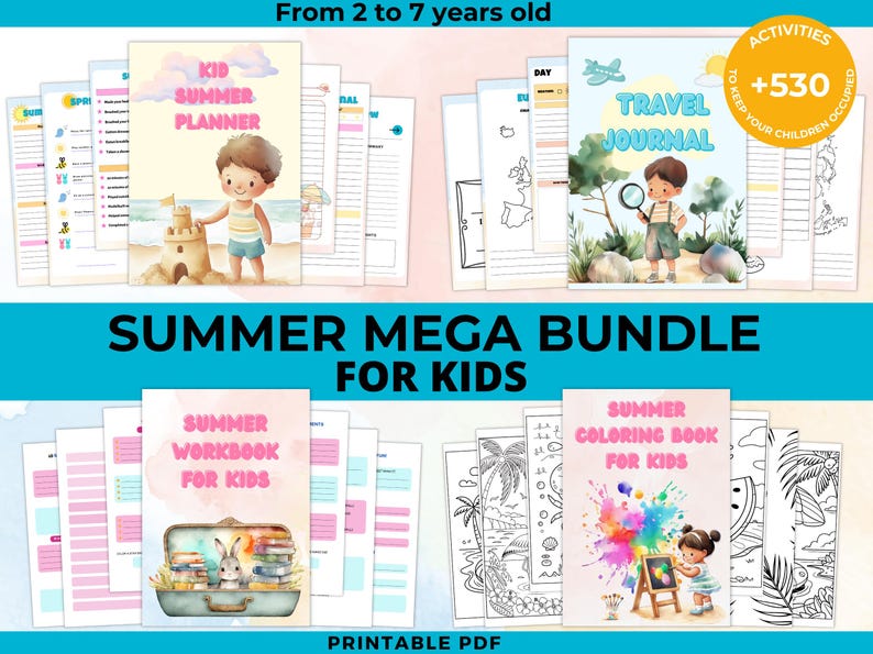 530+ Summer Printable Preschool Activity | Educational Games, Coloring ...