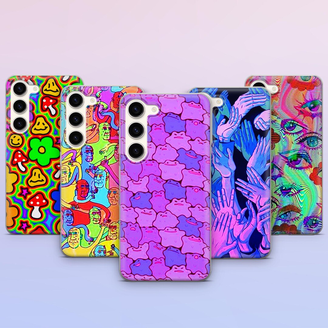 Trippy Phone Case Psychedelic Cover for Samsung Galaxy S25 Ultra, S24 ...