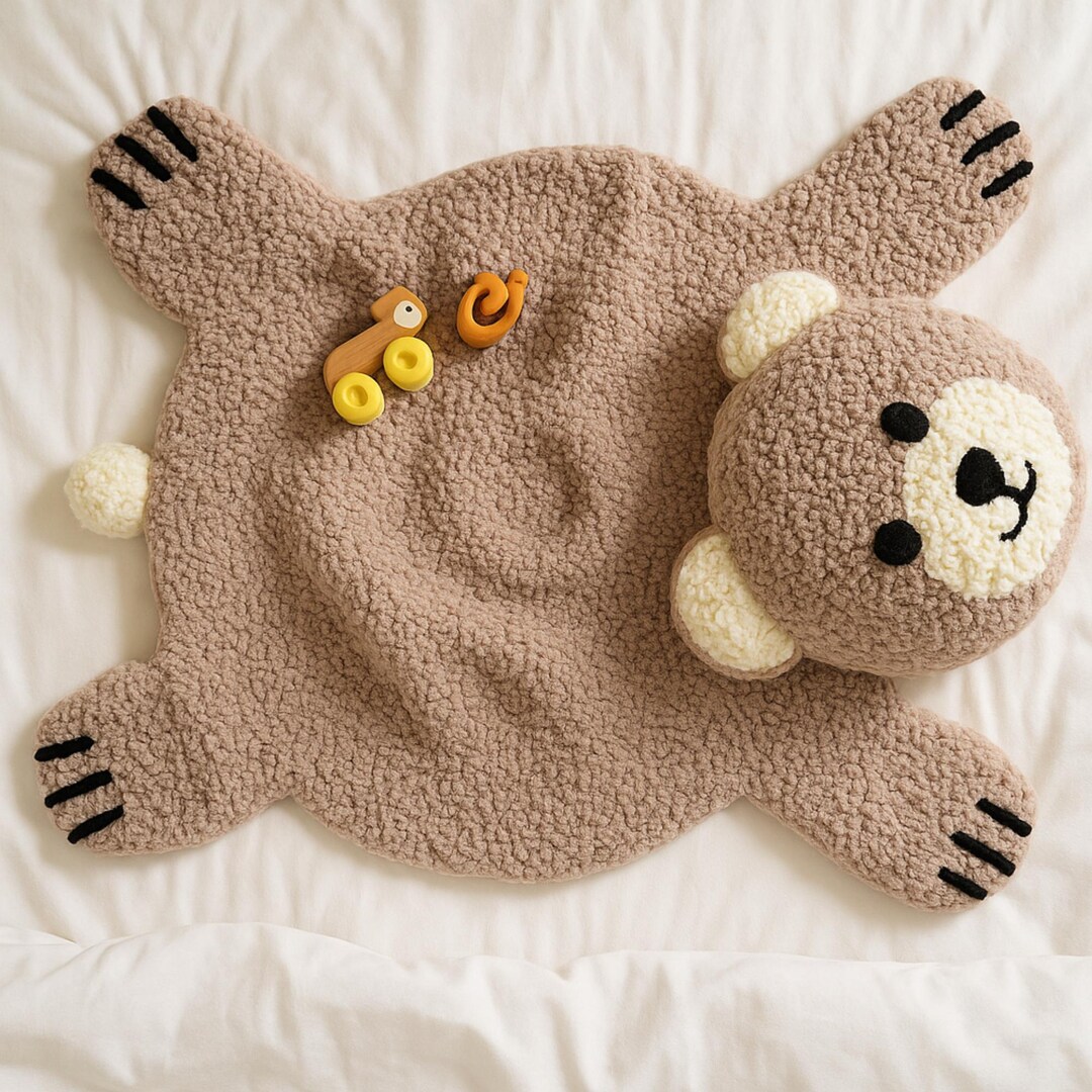 Crochet Bearskin Rug Pattern PDF | Animal Rug Crochet Pattern | Crochet ...