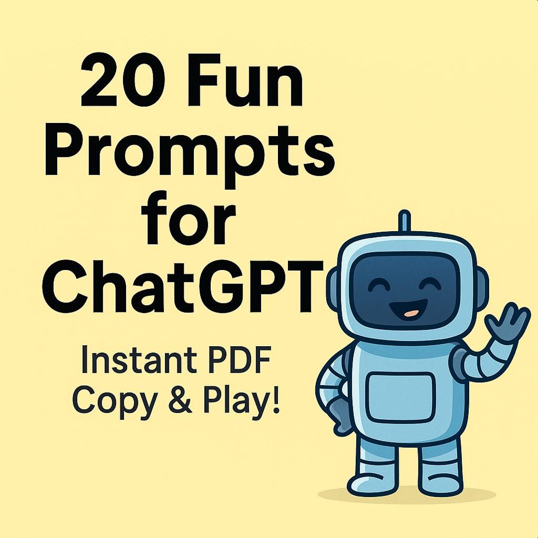 20 Fun Chatgpt Prompts for Kids | Creative AI Activity | Printable ...