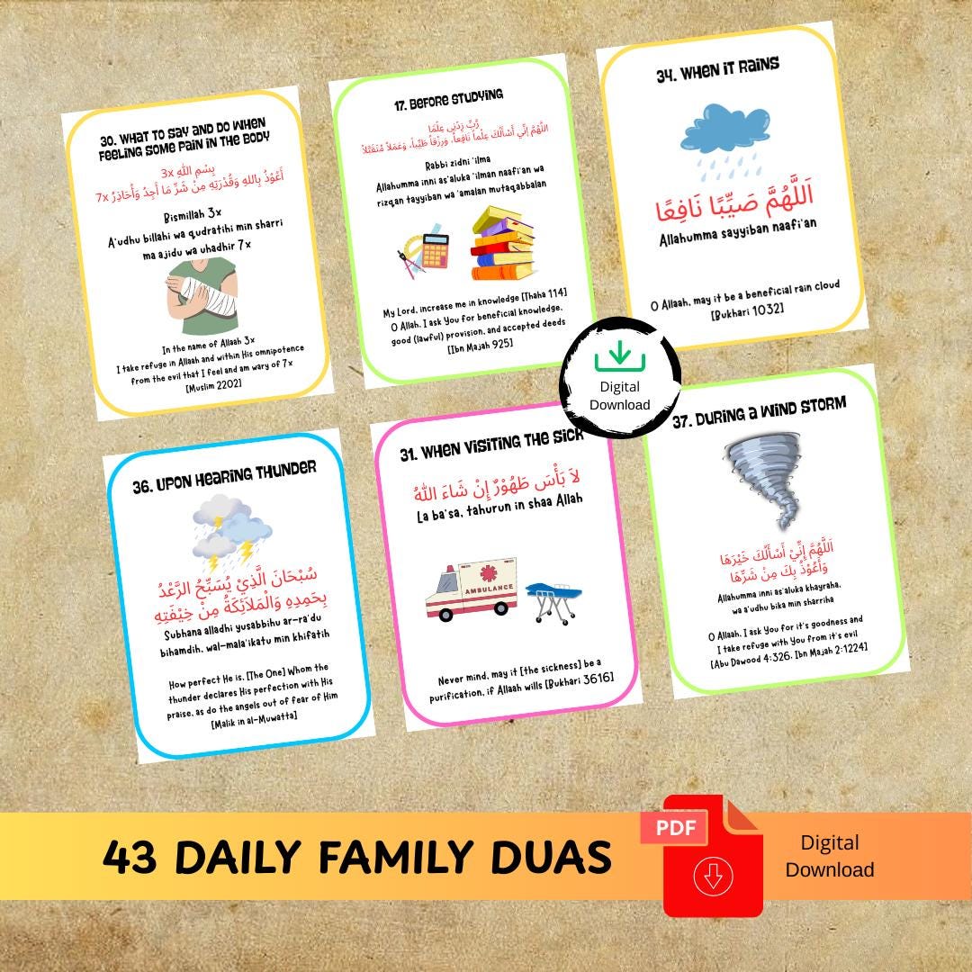 43 Daily Islamic Duas for Kids & Parents – Muslim Family Prayer Book ...