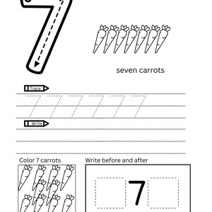 Numbers 1 10 Worksheets School Learning Teaching Color Trace Tracing ...