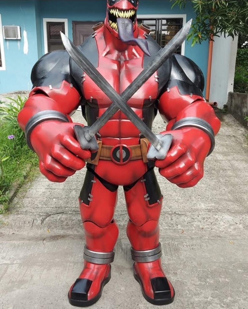 Venompool Cosplay Muscle Suit – Oversized Hybrid Venom X Deadpool ...