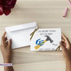 Father's Day Handprint Craft - I Love Building Memories With You - Etsy