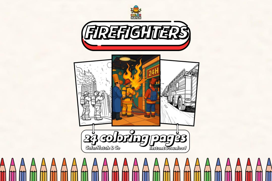 24 Firefighter Coloring Pages for Kids – Printable PDF With Fire Trucks ...
