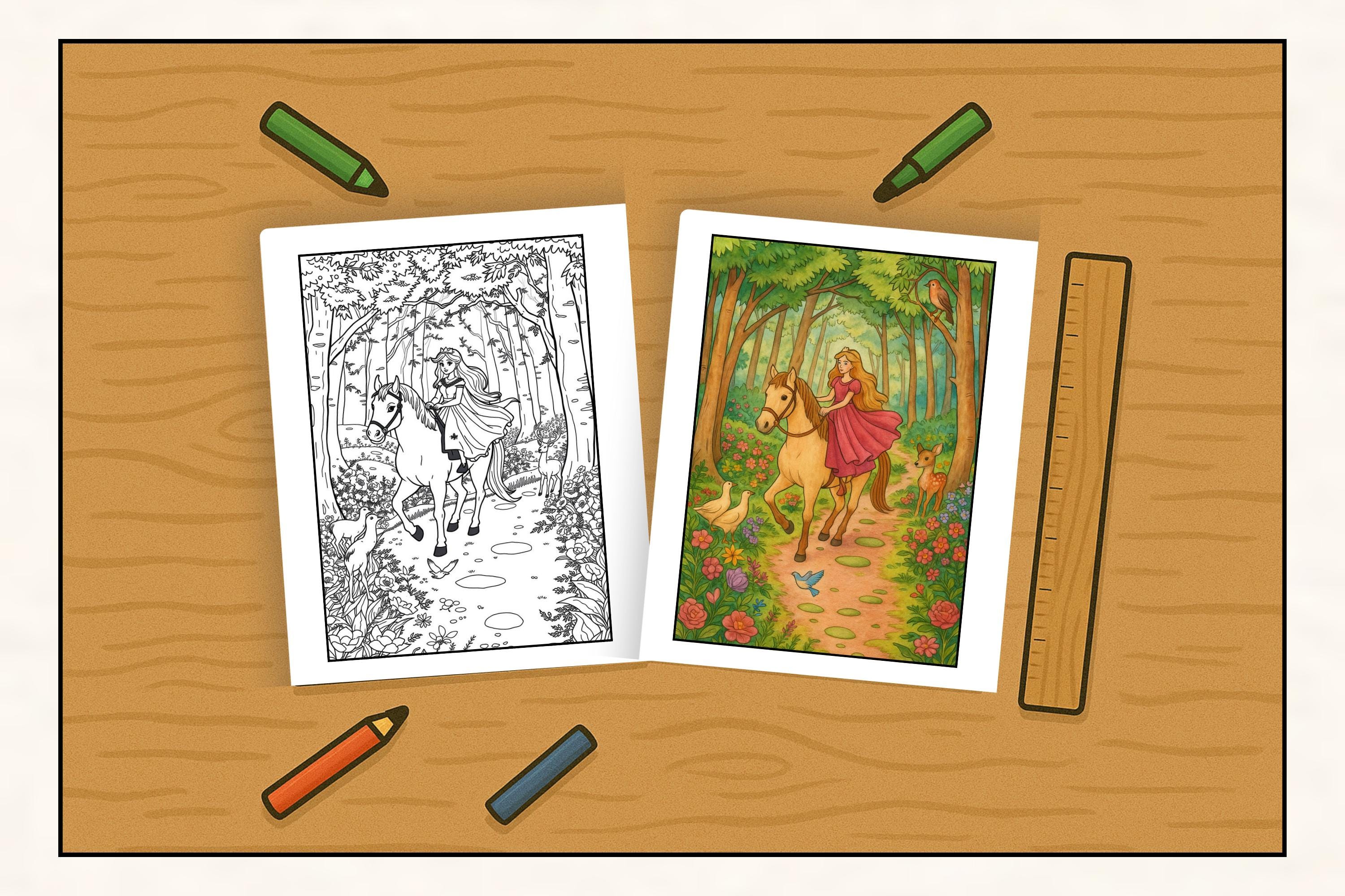 24 Princess Fun Coloring Pages for Kids – Printable PDF With Castles ...