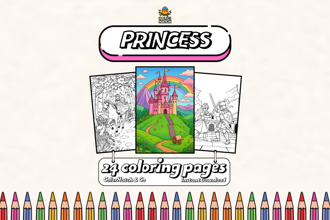 24 Princess Fun Coloring Pages for Kids – Printable PDF With Castles ...