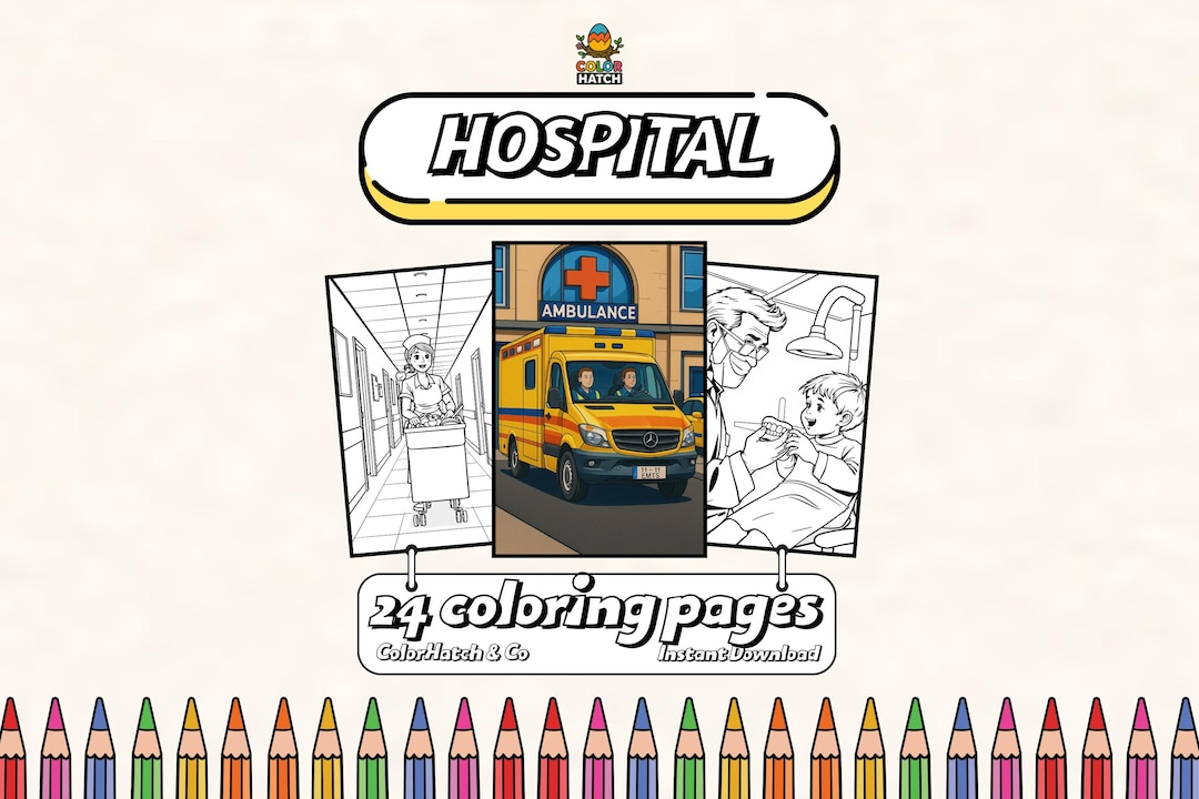 24 Hospital Fun Coloring Pages for Kids – Fun Printable PDF With ...