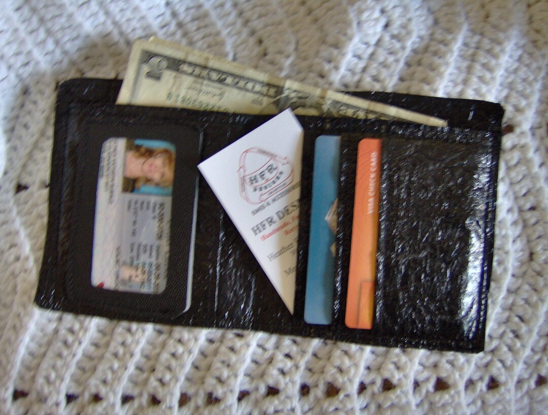 Black Fused Plastic Men's Wallet - Etsy