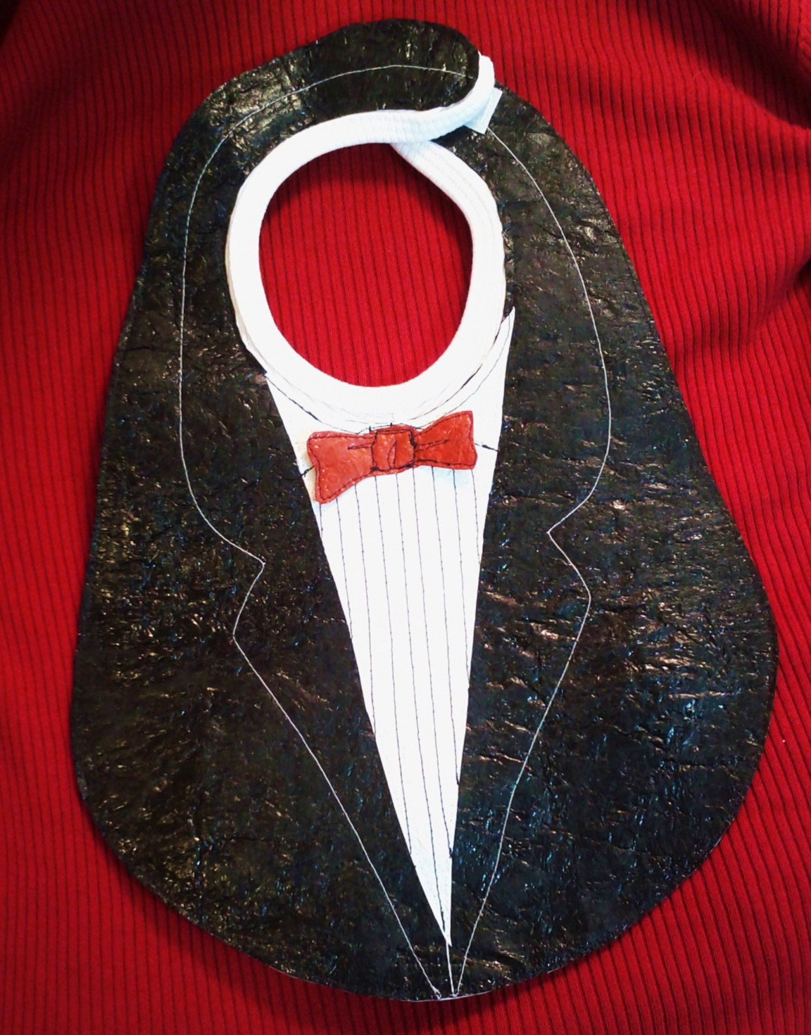 Fused Plastic Tuxedo Bib - Etsy