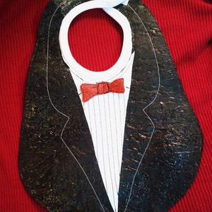 Fused Plastic Tuxedo Bib - Etsy
