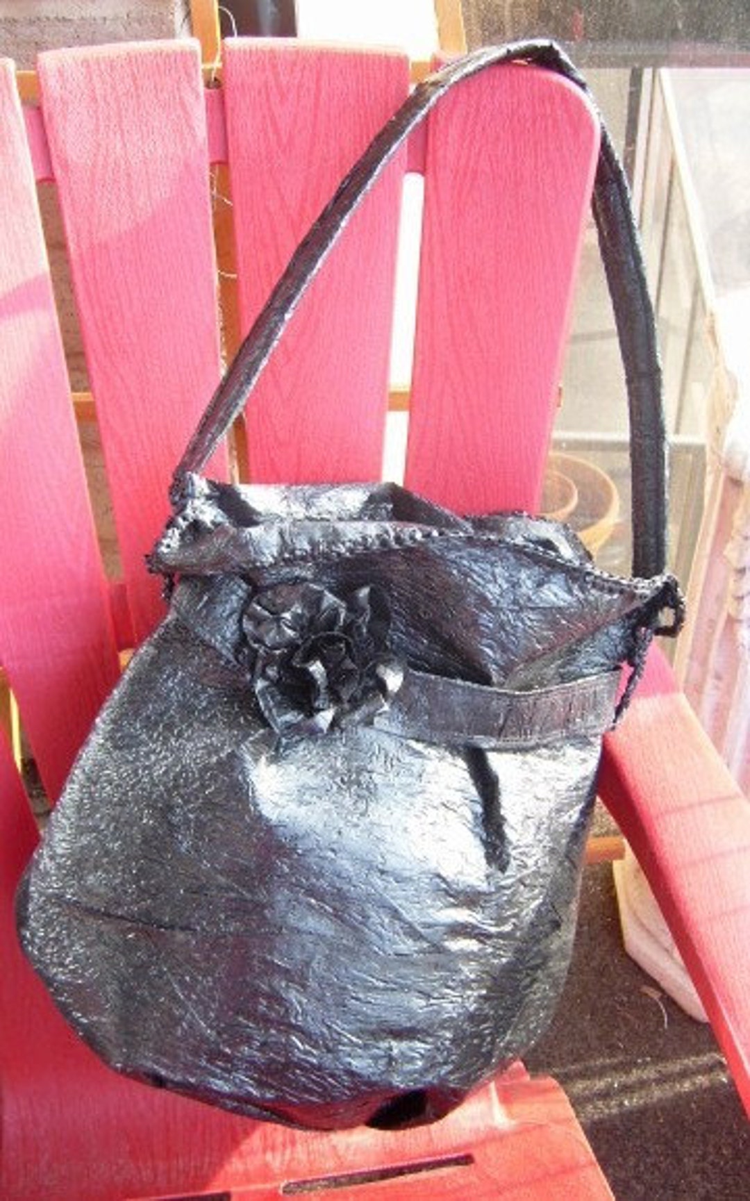 Roomy Black Fused Plastic Carry-all - Etsy