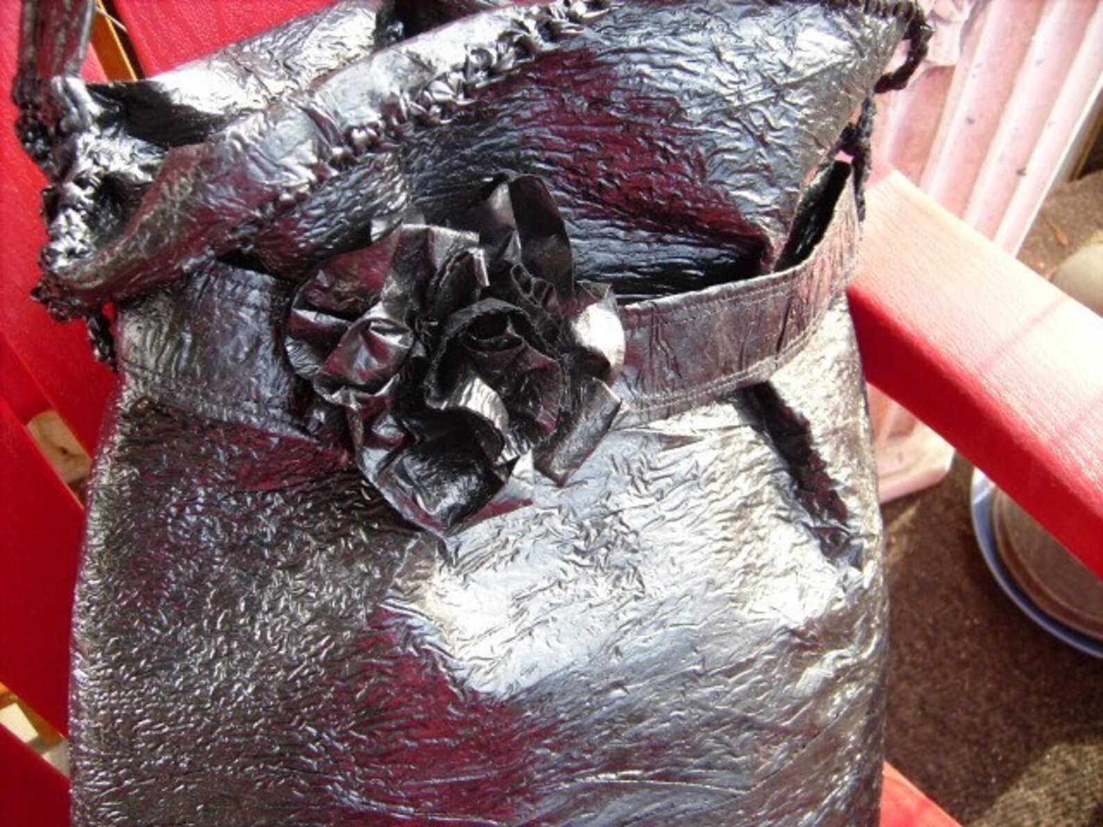 Roomy Black Fused Plastic Carry-all - Etsy