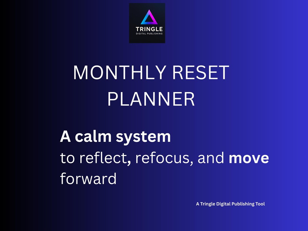 Monthly Reset Planner | Calm Planning System | Undated Printable ...