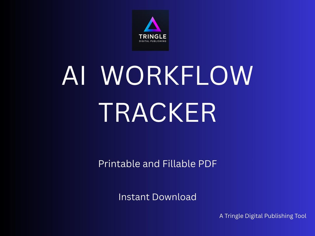 AI Workflow Tracker – Printable & Fillable PDF for AI Productivity - Etsy