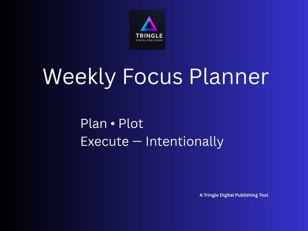 Weekly Focus Planner – Intentional Weekly Planning System (printable ...