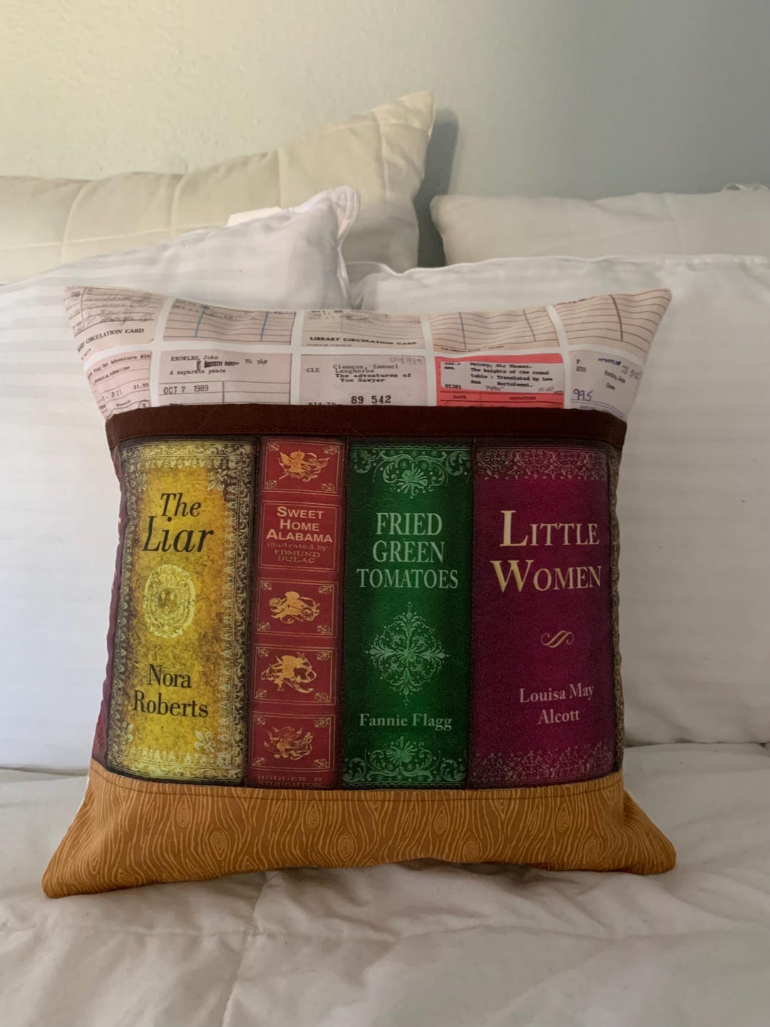 Classic Books and Library Card Book Pillow Pocket Pillow Cover - Etsy