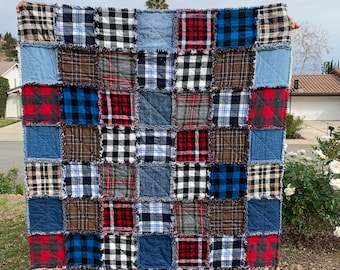 Flannel Rag Quilt - Etsy