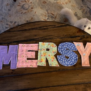 Quilted Soft Fabric Name Letters - Etsy