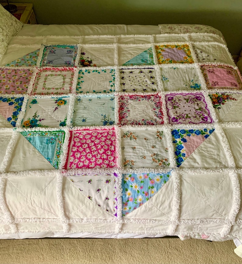 Vintage Style Hanky Heart Rag Quilt Made to Order - Etsy