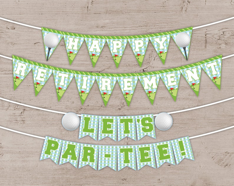 Golf Retirement PAR-TEE Party Banner DIY Digital U Print | Etsy