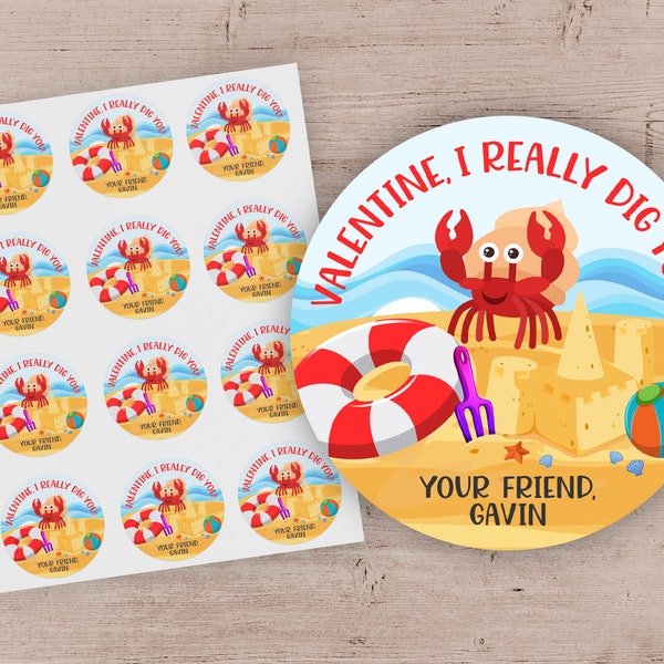 I Dig You Valentine Stickers - Etsy