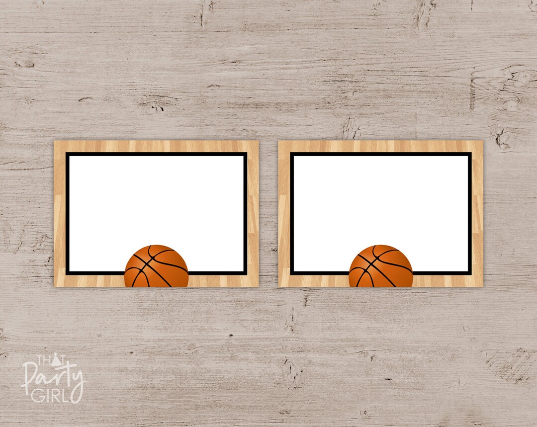 Basketball Party Food Tent Labels Place Cards - Printable DIY - INSTANT ...