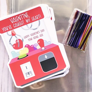Kids Classroom Valentine's Day Cards, Arcade Game Claw Machine ...