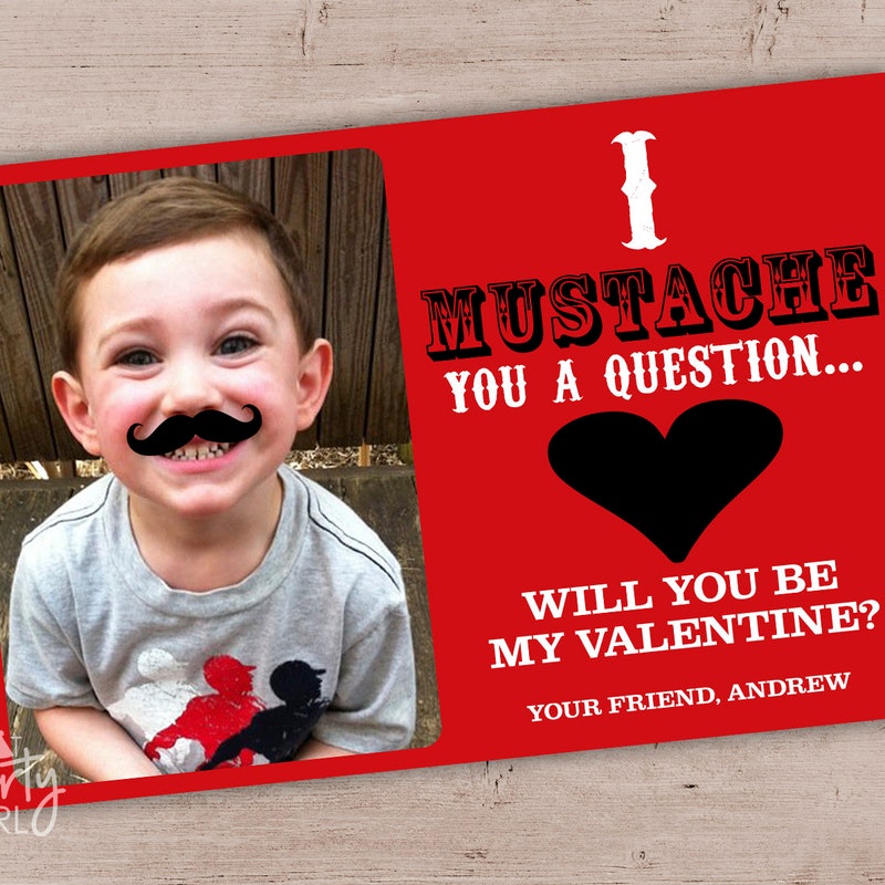 Mustache Valentine - Etsy
