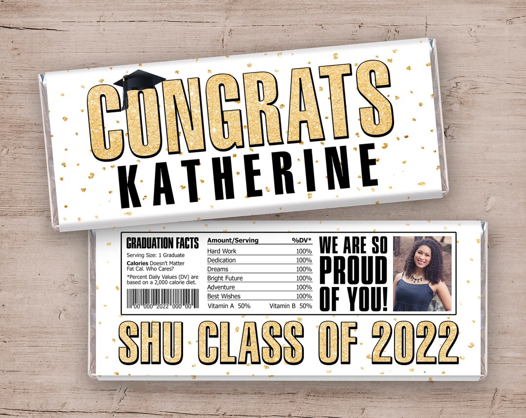 Graduation Candy Bar Wrappers, High School or College Graduation Candy ...